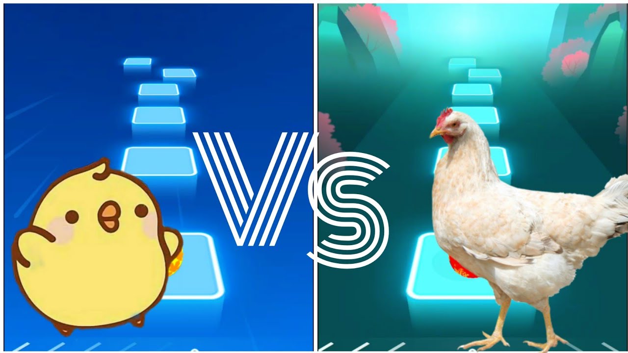 The Chick Cheep VS The Chicken Song Tiles Hop EDM Rush - YouTube