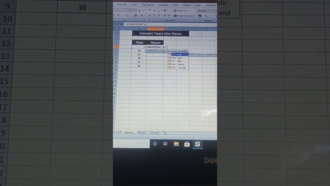 excel Convert Year s Into Horus YouTube excel Convert Year s Into Horus YouTube