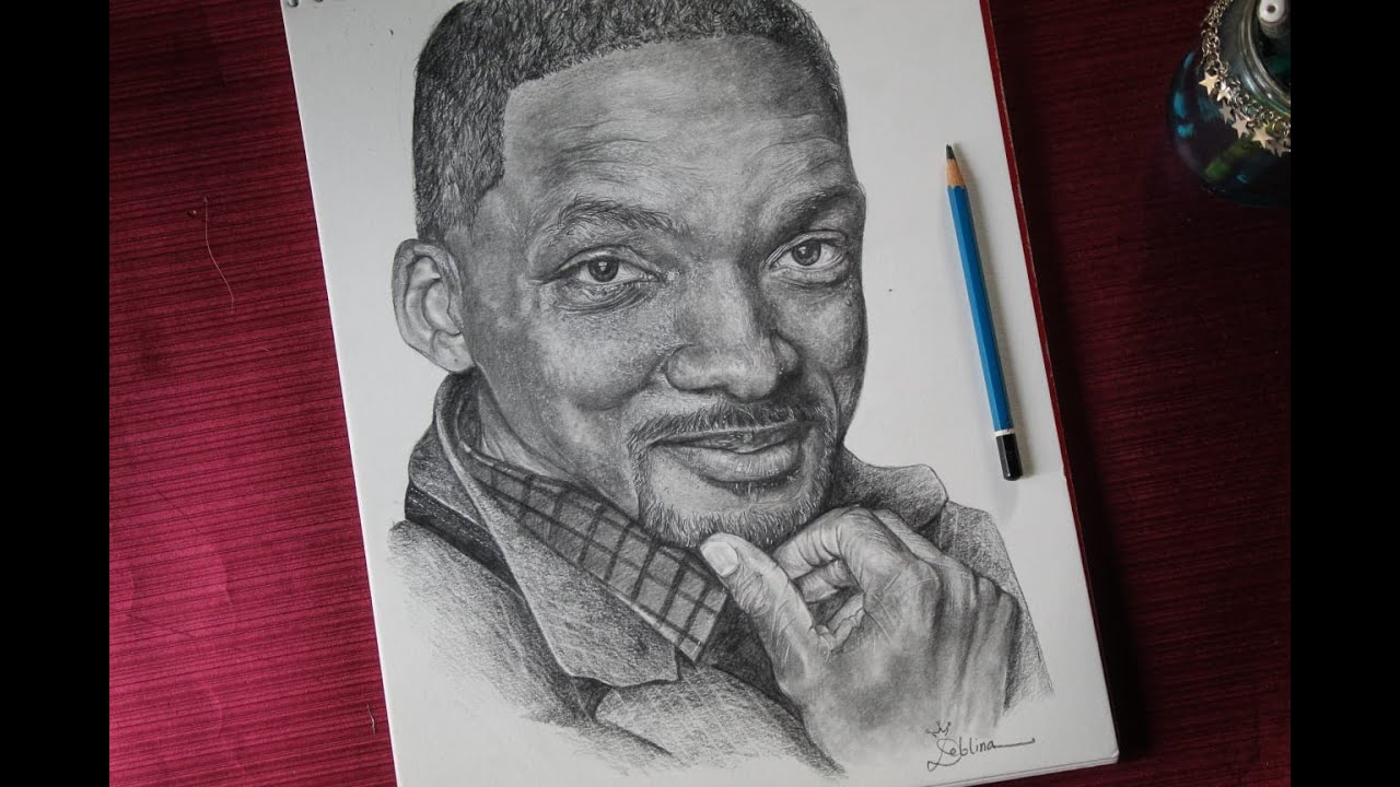Realistic Sketching Of Will Smith - YouTube