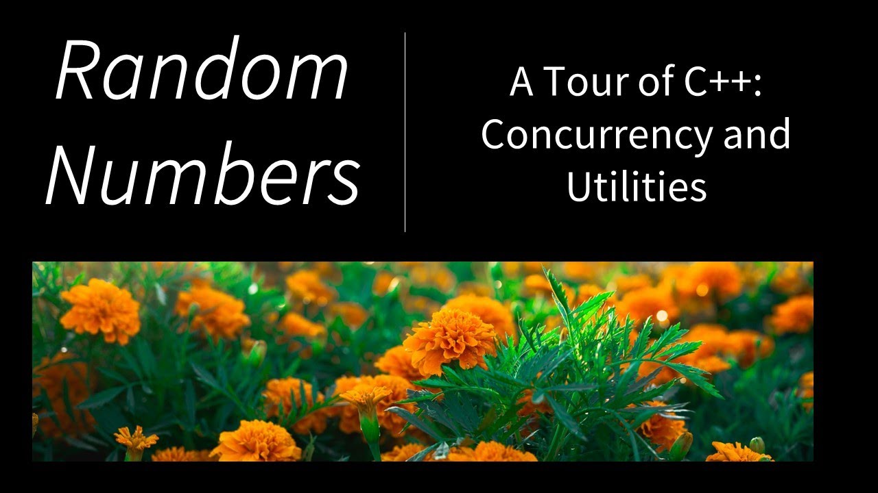 Random Numbers ( A Tour of C++: Concurrency and Utilities ) - YouTube