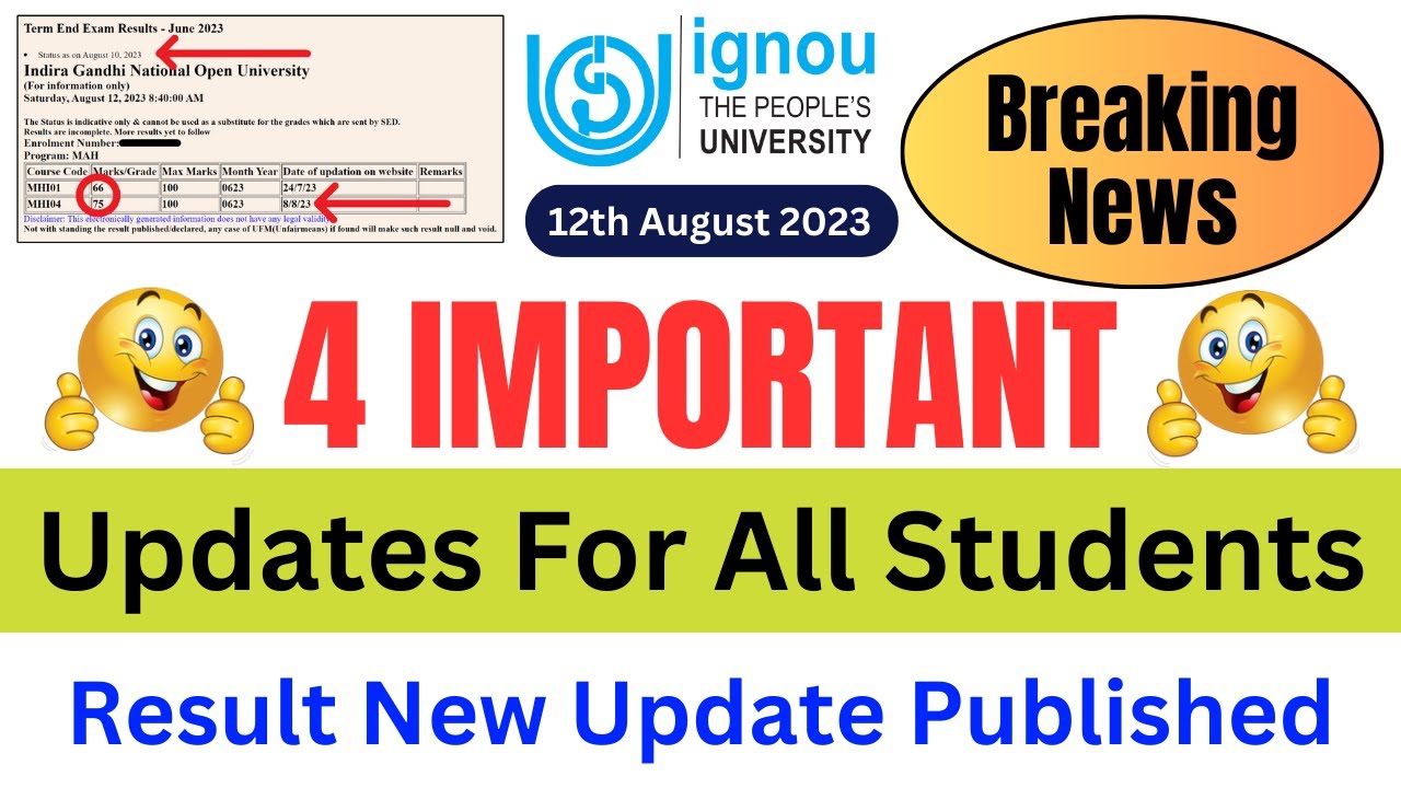 Breaking News IGNOU Published 4 New Updates For All Students IGNOU breaking-news-ignou-published-4-new-updates-for-all-students-ignou