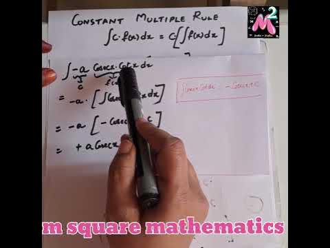 constant multiple rule in integration| Integration @ m square mathematics #inter maths - YouTube