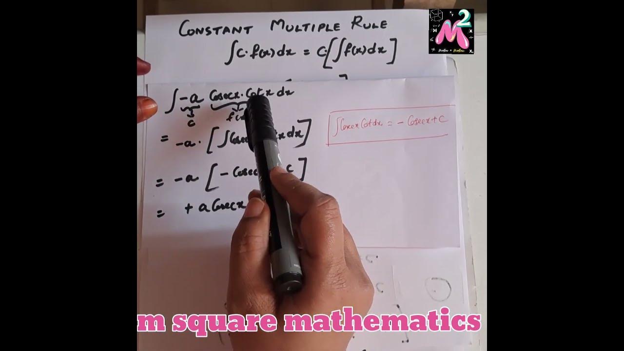 constant multiple rule in integration| Integration @ m square ...