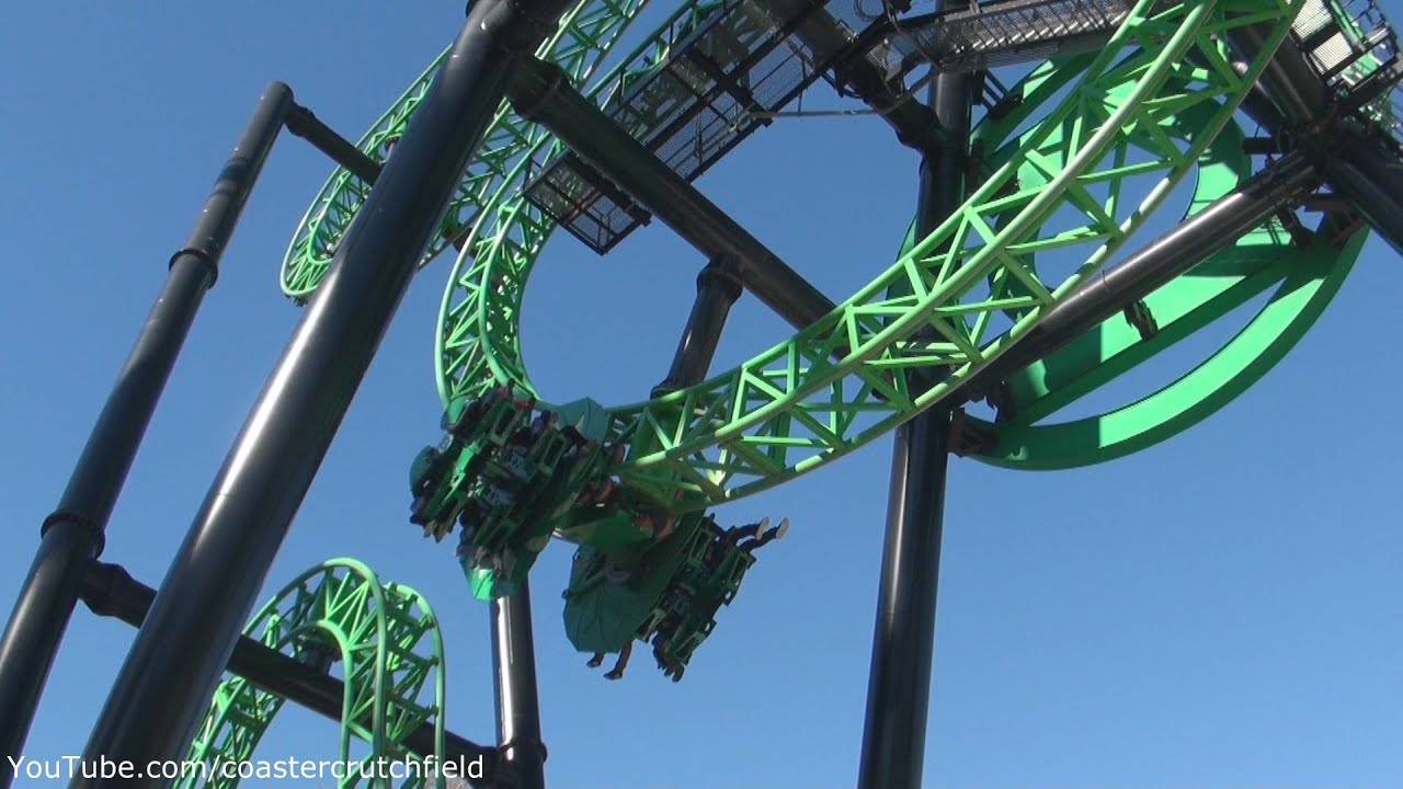 Green Lantern: First Flight (Off-ride HD) Six Flags Magic Mountain ...