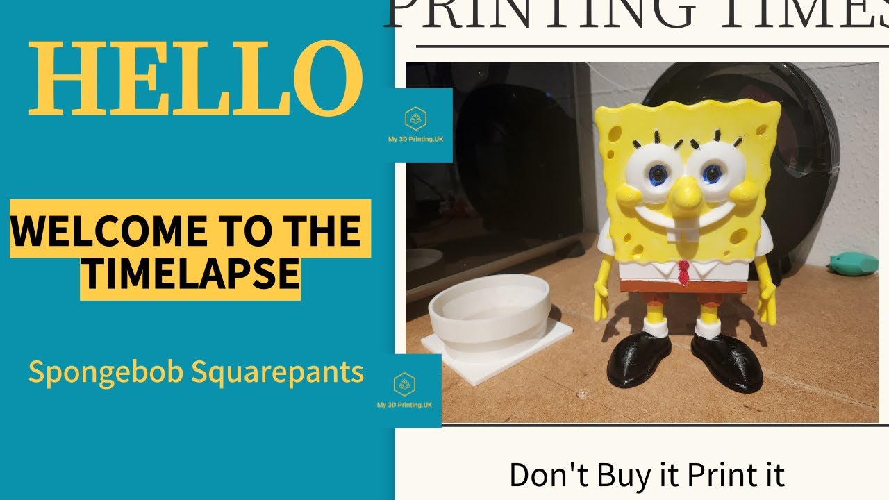 3D Printed SpongeBob. Printed on Creality K1 Max - YouTube