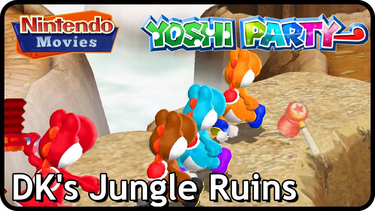 Mario Party 9 (Yoshi Party): DK's Jungle Ruins (2 Players, Orange vs ...