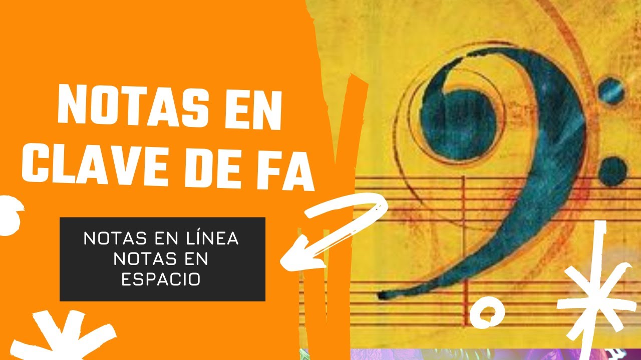 Notas en Clave de FA | Cómo leer partituras | Pentagrama [Teoría ...