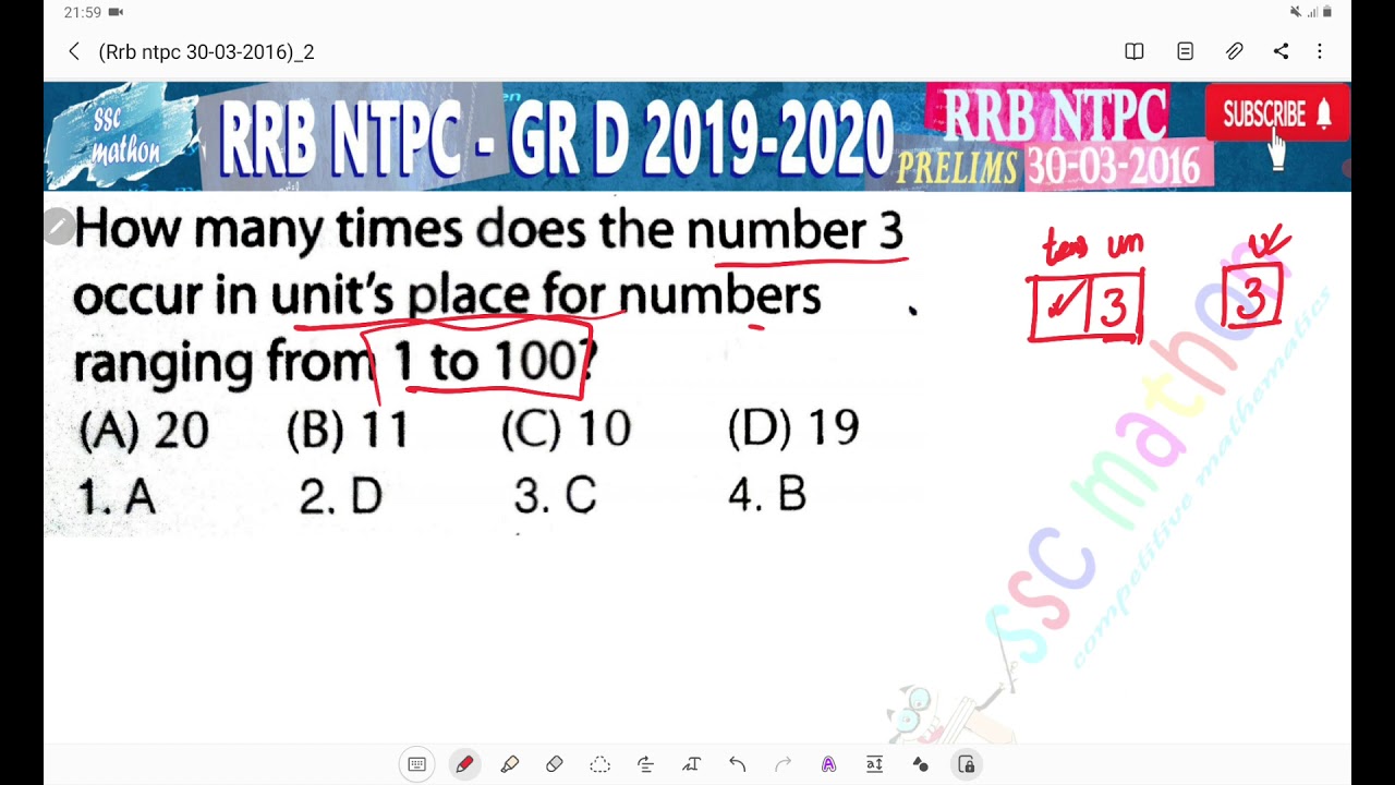How Many Times Does The Number 3 Occur In Units Place For Numbers Ranging From 1 To 100 YouTube how-many-times-does-the-number-3-occur-in-units-place-for-numbers-ranging-from-1-to-100-youtube