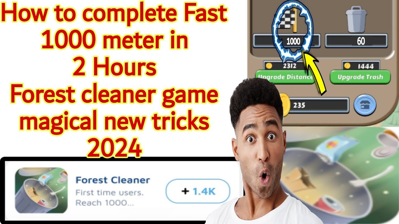 how to complete Fast Reach 1000 meters upgrade Distance Forest cleaner game 2024 - YouTube