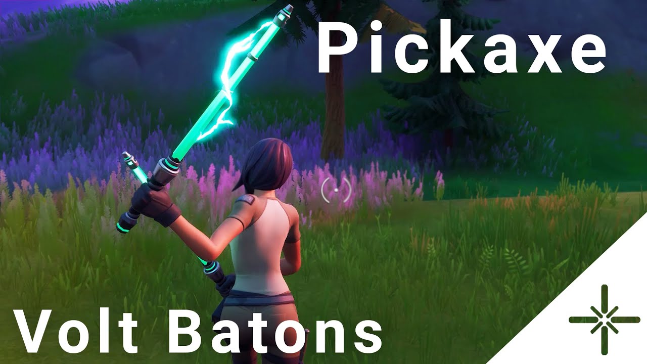 *NEW* Fortnite "Volt Batons" Gameplay (Item Shop Pickaxe/Harvesting ...