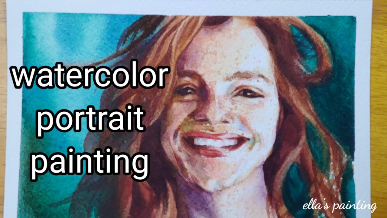 watercolor portrait painting / freckle face / 인물수채화 주근깨 그리는 방법 ...