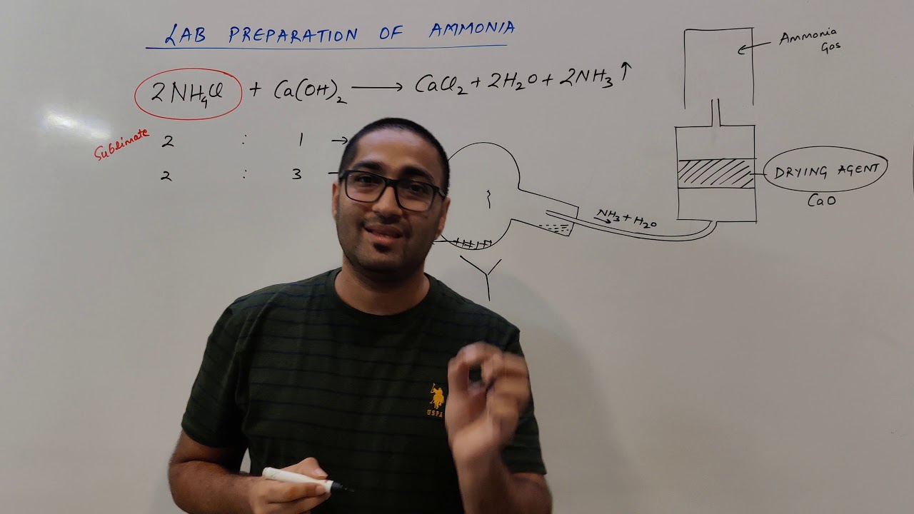 Lab preparation of ammonia - YouTube
