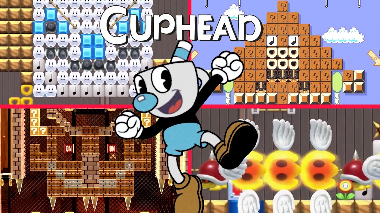 5 Cuphead Levels in Super Mario Maker 2 - YouTube