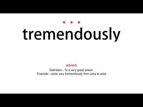 How to pronounce tremendously - Vocab Today - YouTube