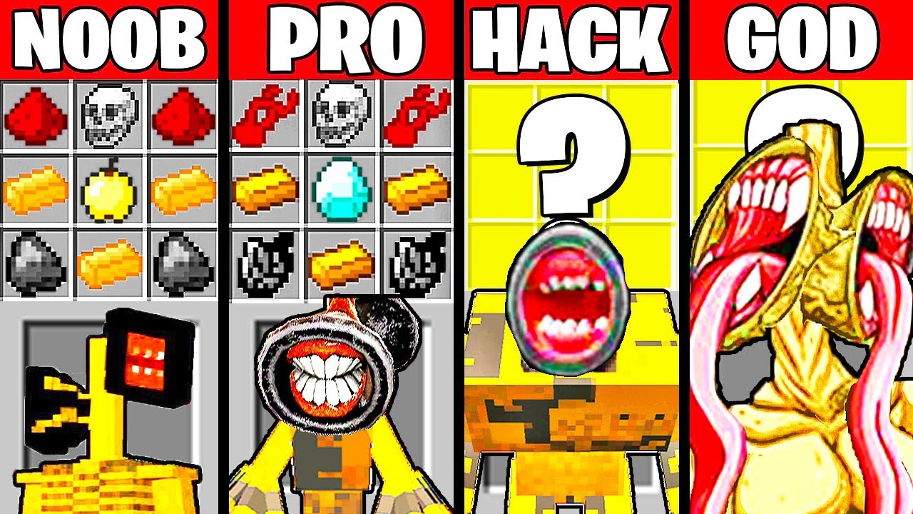 Minecraft Battle: SIREN HEAD CROOK BOSS CRAFTING CHALLENGE - NOOB vs ...