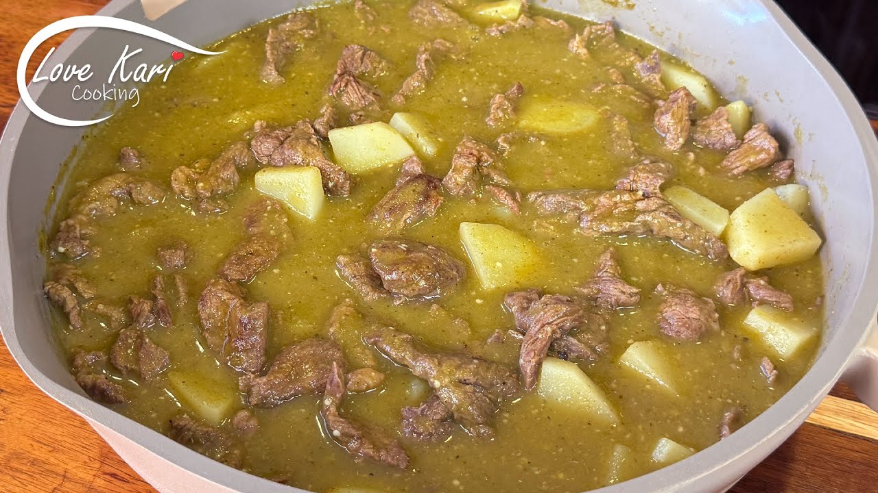 Easy and Delicious Bistec Ranchero con Papas en Salsa Verde - YouTube