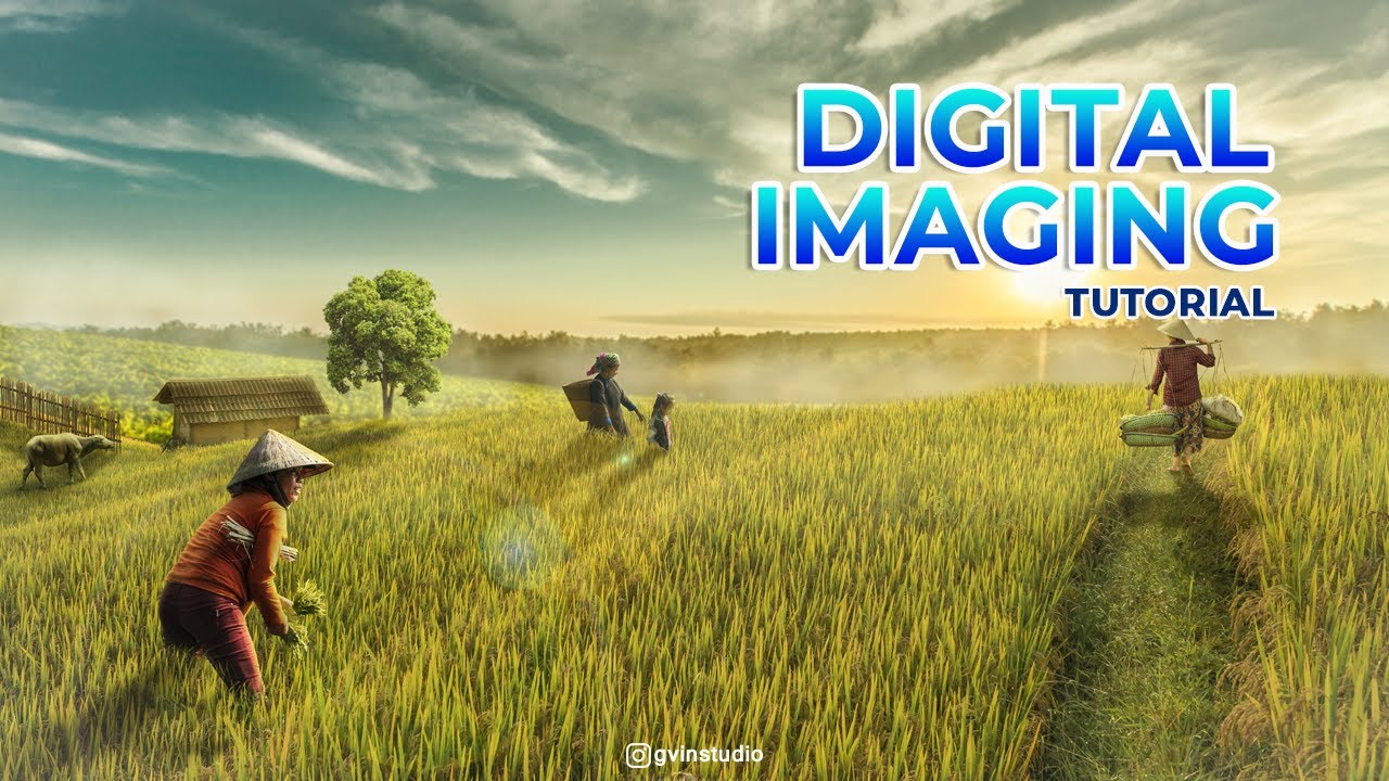 Photoshop tutorial Digital Imaging Farmers daily work - YouTube