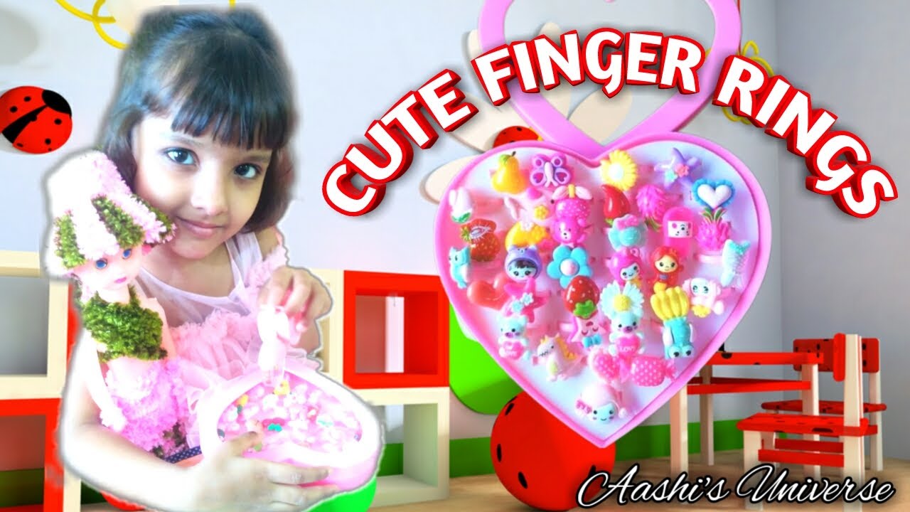 Cute Finger Rings 💍| My Ring Collection | Ring Set For Kids With Heart ...