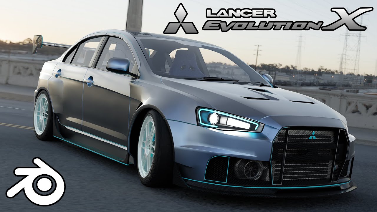 Mitsubishi Lancer Evolution X Widebody Kit (Blender Animation) - YouTube