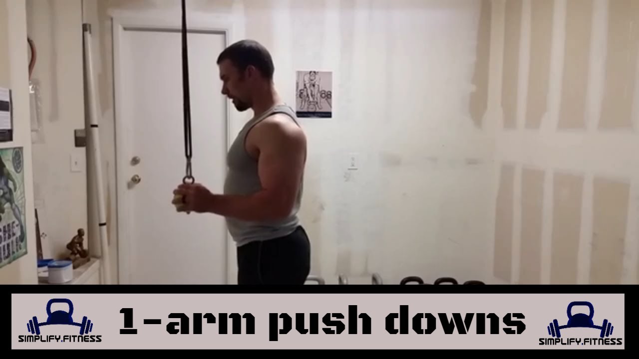 ONE ARM Tricep Push Down (with my favorite attachment!!) - YouTube