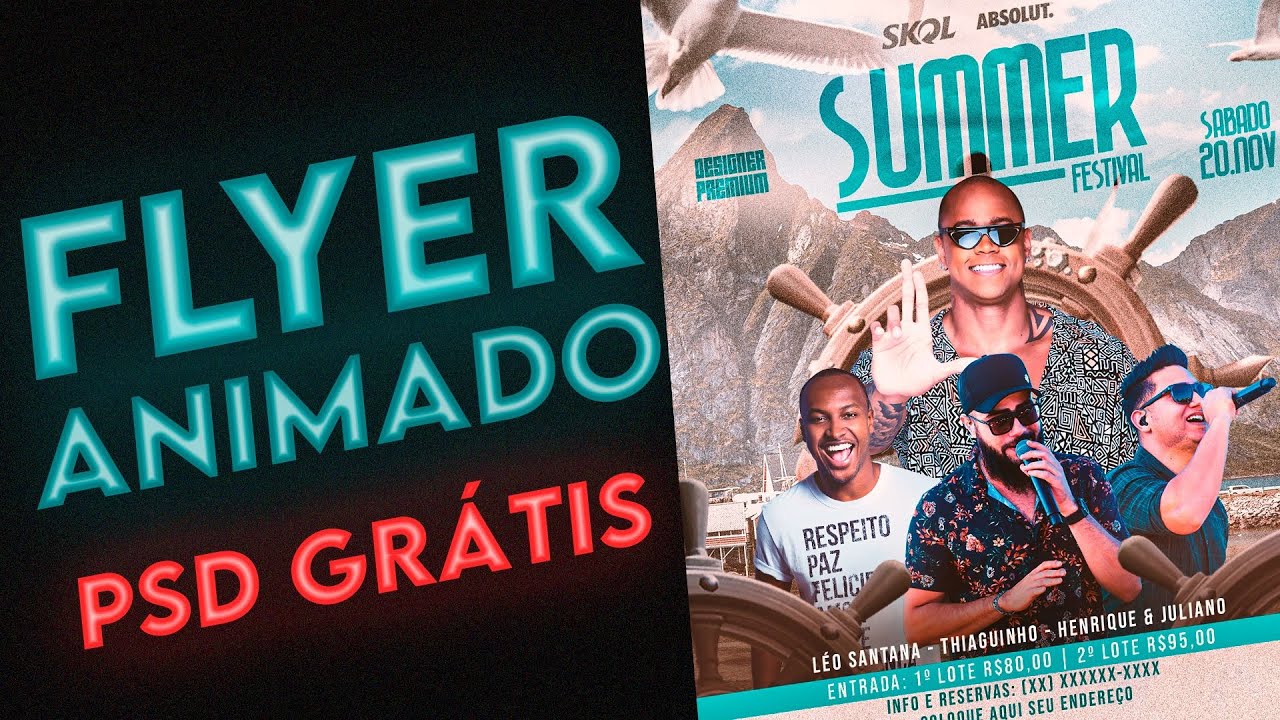 Como fazer Flyer Animado FÁCIL com PSD GRÁTIS - Passo a passo no After ...