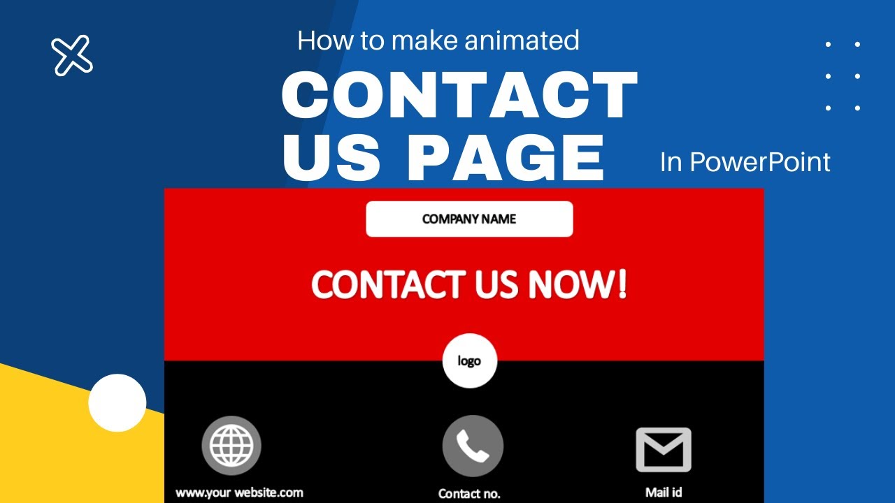 How to make animated contact us page | PowerPoint Pirates - YouTube