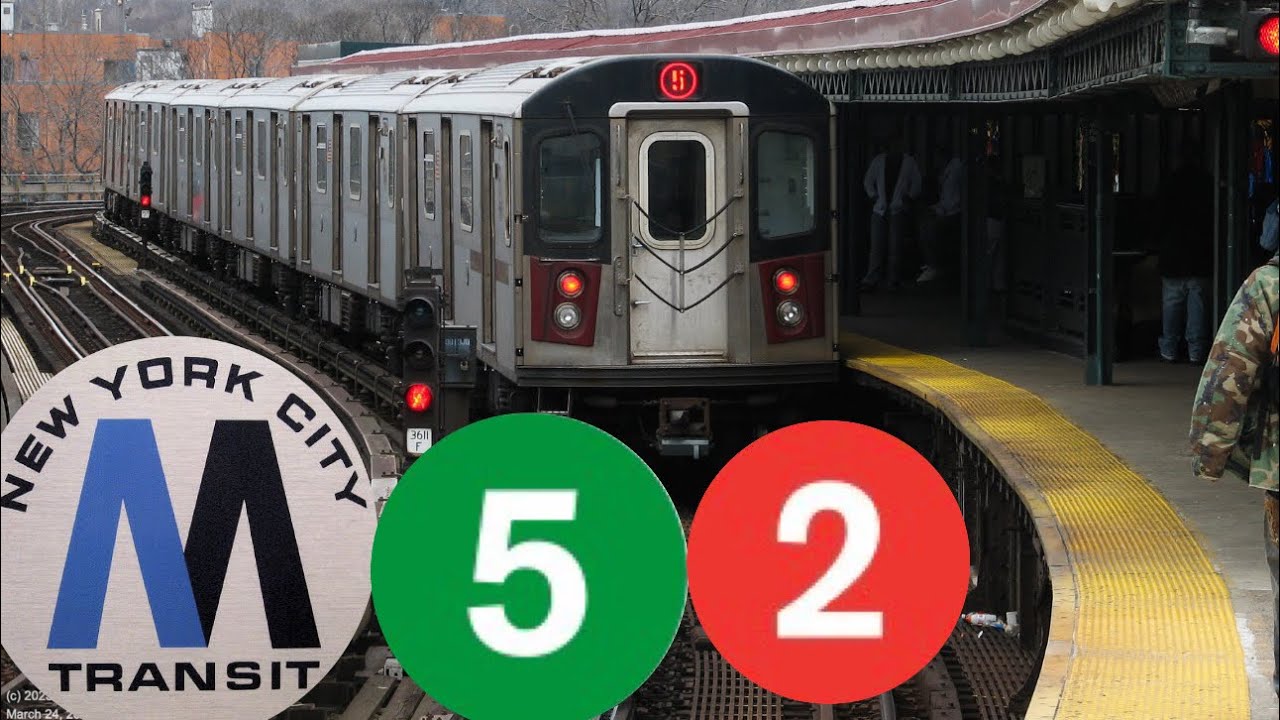 MTA NYCT: (2) & (5) trains Action at WestFarms Square East Tremont ...