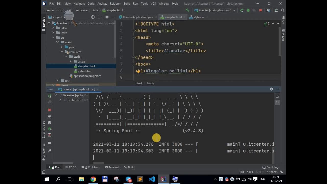 spring boot darslari 2 1 - YouTube