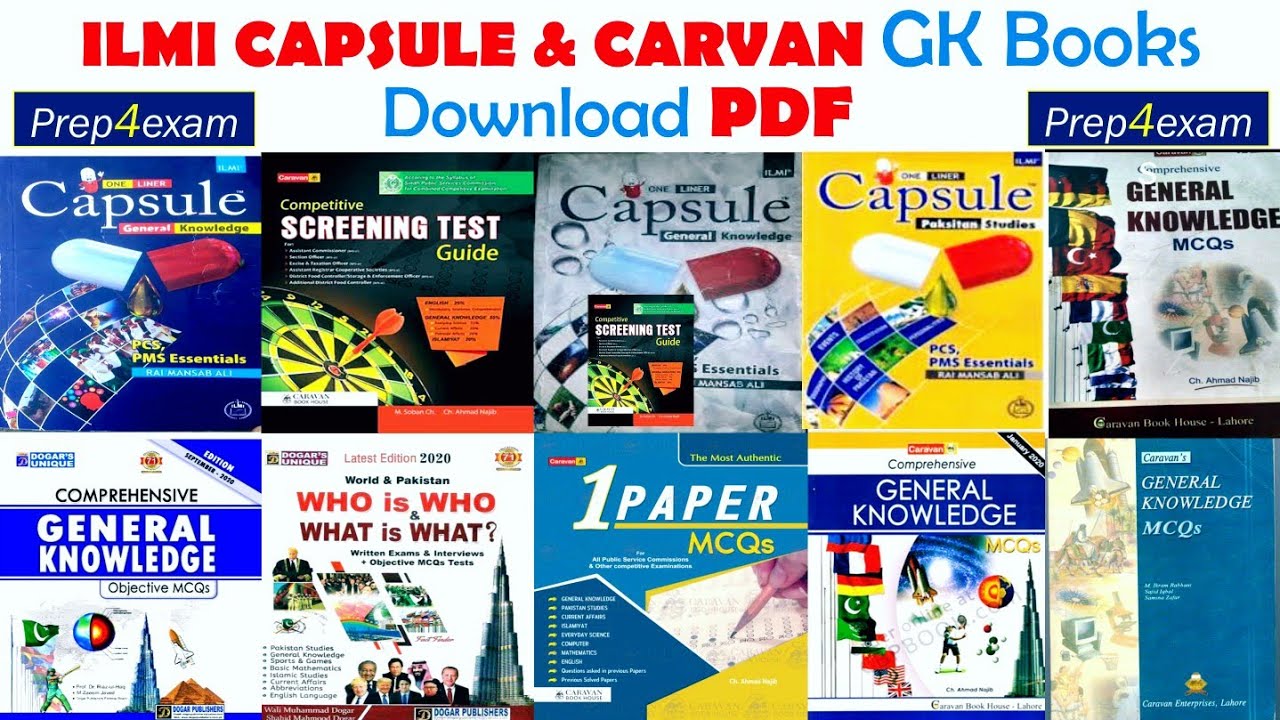 Carvan & Ilmi Capsule General Knowledge Books Download in PDF-CSS, PMS & PCS Books in PDF ...