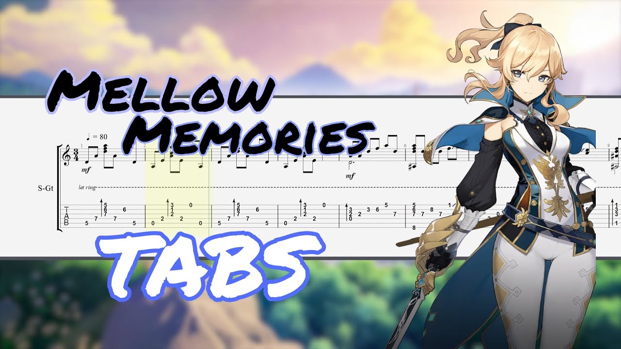 Mellow Memories (OST Genshin Impact) - Acoustic Fingerstyle Guitar Tabs ...