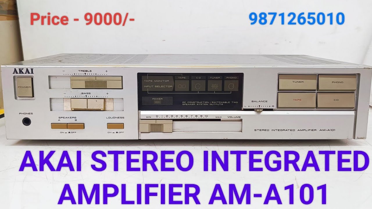 AKAI STEREO INTEGRATED AMPLIFIER AM-A101 Price - 9000/- Only Contact No ...