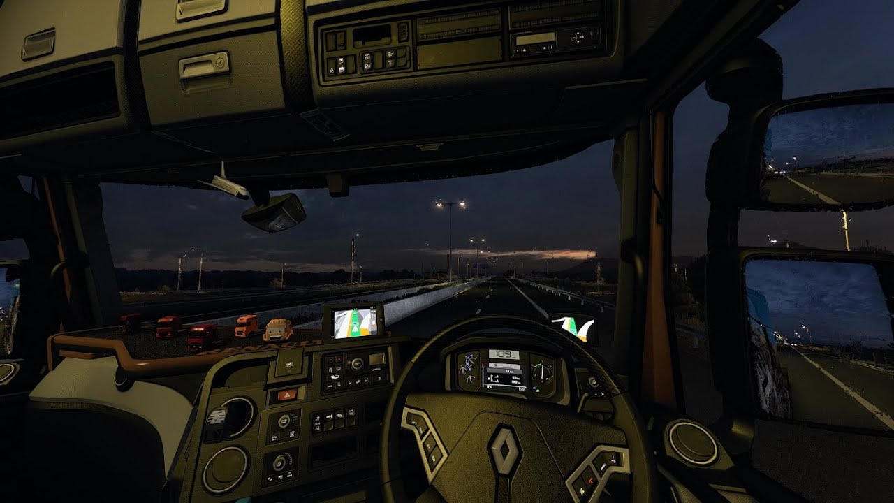 A Beautiful rainy evening Drive - ETS2. - YouTube