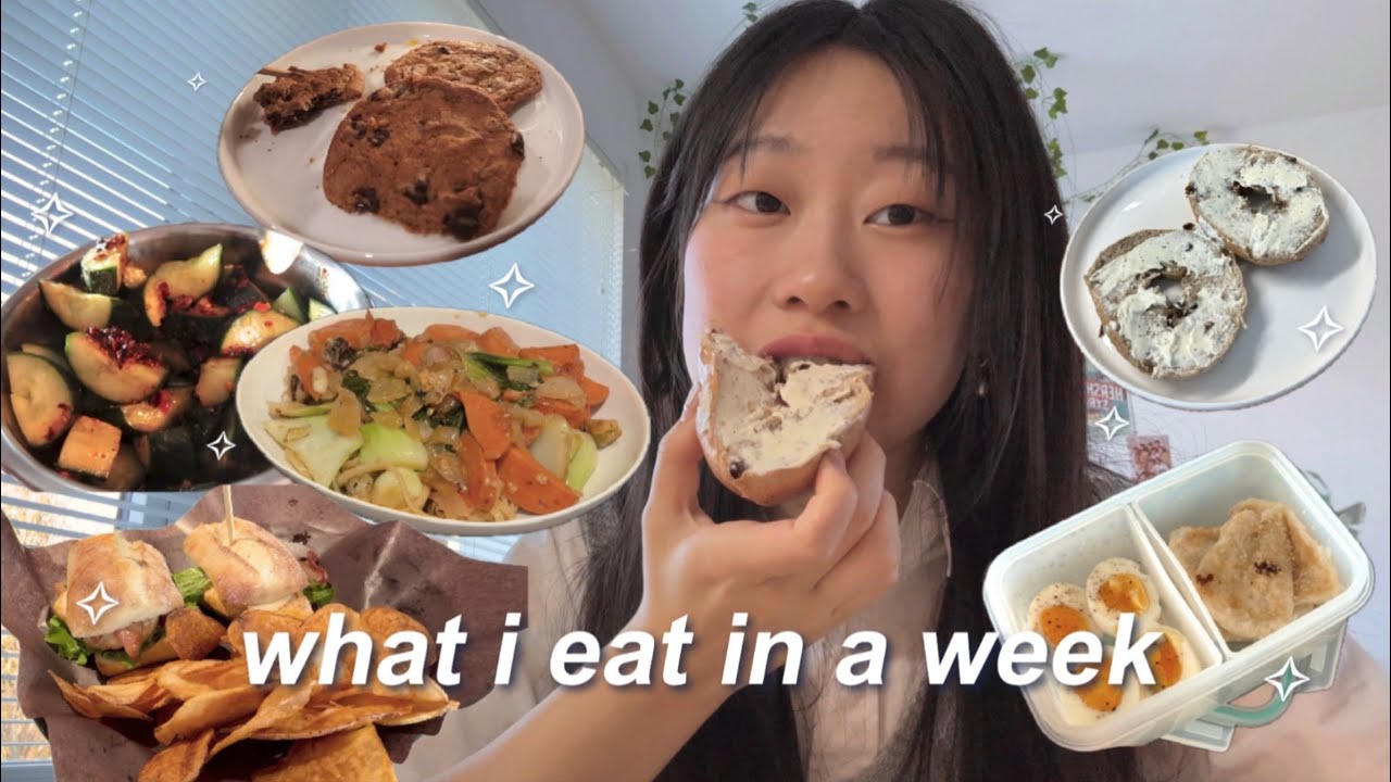 what i eat in a week as a university student🥯homemade meals, avocado ...