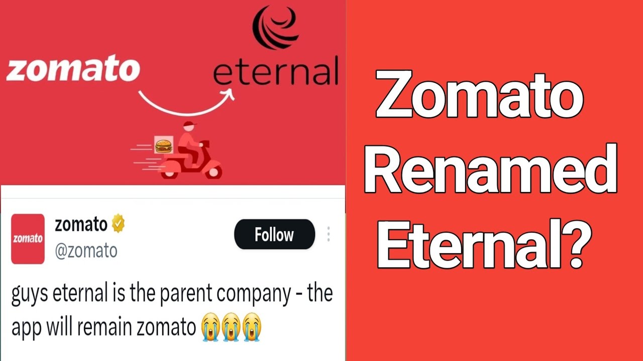 Zomato has been rebranded as Eternal,Deepinder Goyal - YouTube