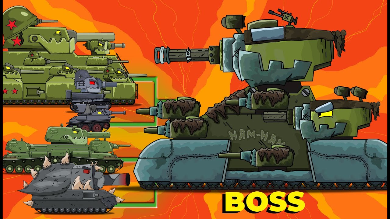 MEGA TANKS VS BOSS - Cartoons about tanks - YouTube