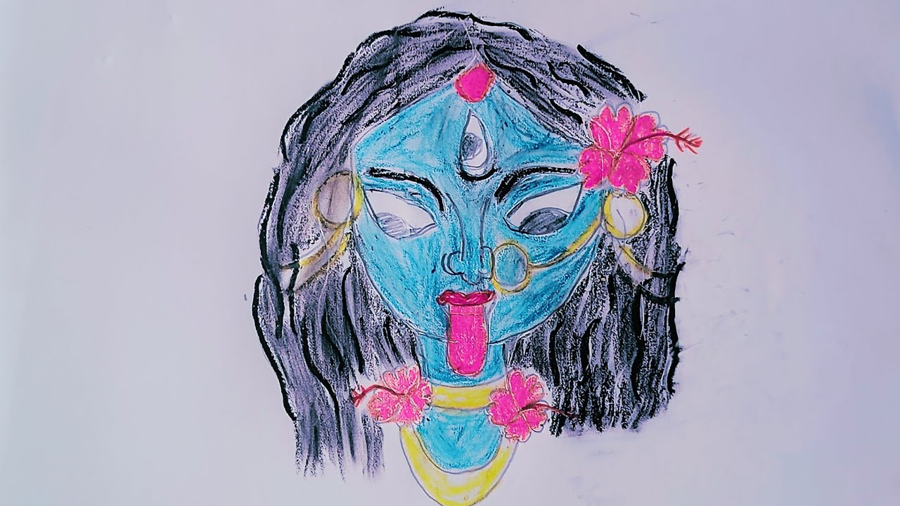 How To Draw Maa Kali Drawing | Kali puja special drawing | Step by step ...