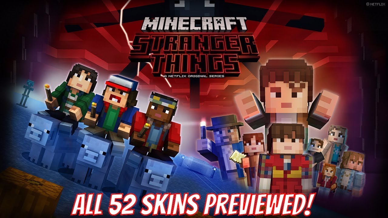 Minecraft Stranger Things Skin Pack Preview - YouTube