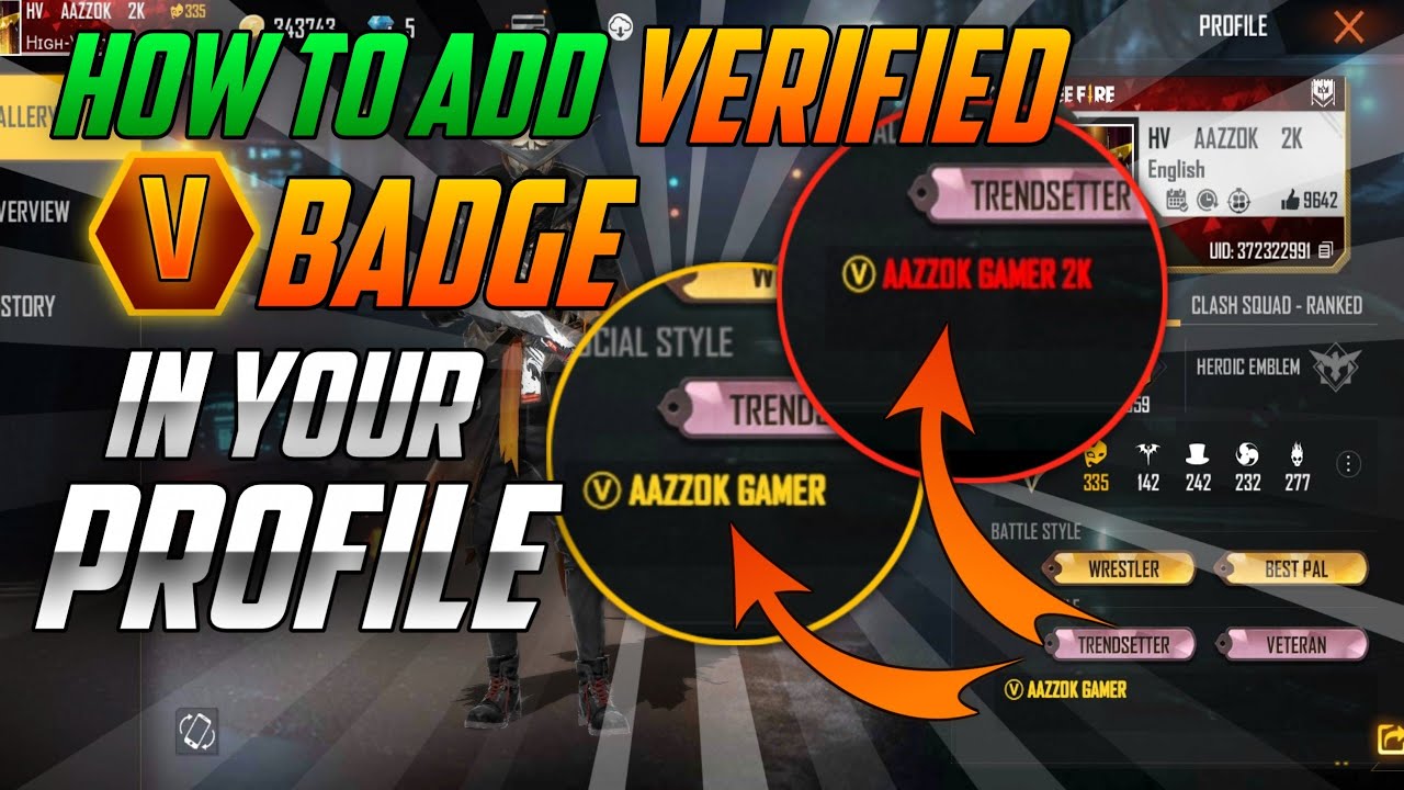 How to add V badge in free fire profile 🤩👆| Add v badge in ff profile ...