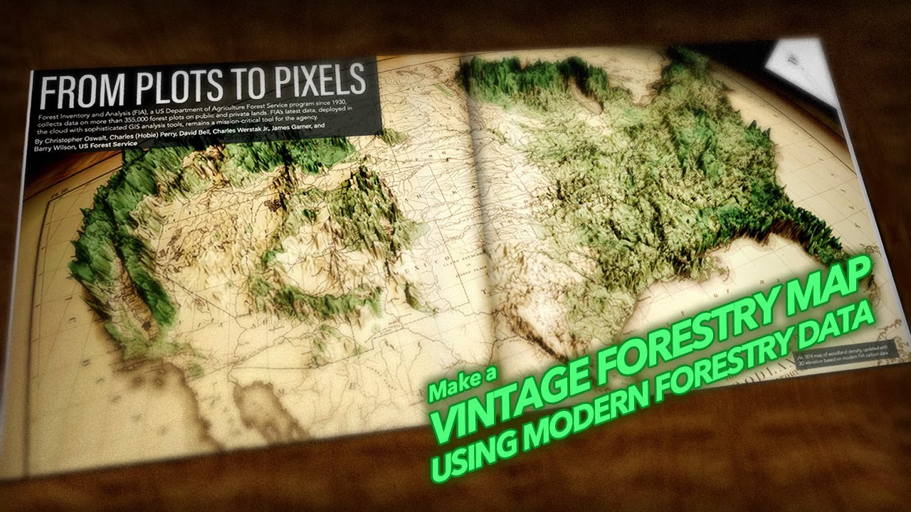Make a Vintage Forestry Map 3D using Modern Forestry Data - YouTube