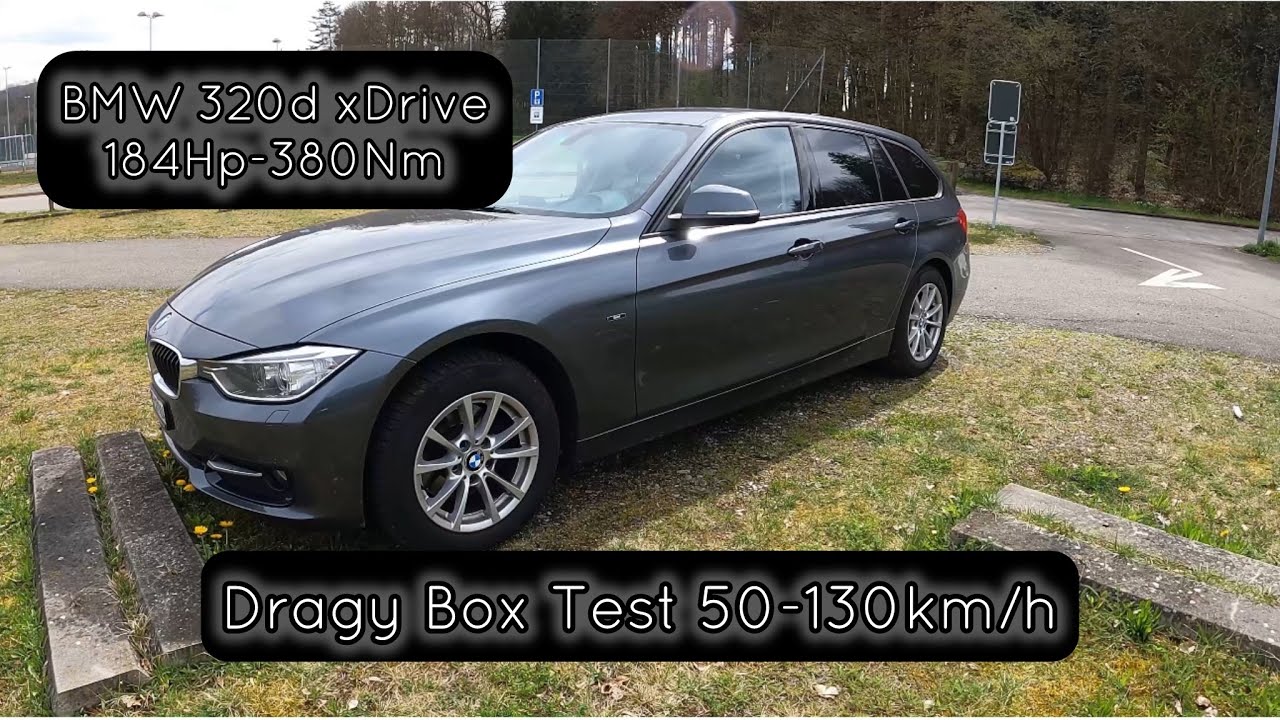 Dragy Box Test 50-130km/h🟢BMW 320d xDrive🟢2.0Turbo 184Hp-380Nm - YouTube