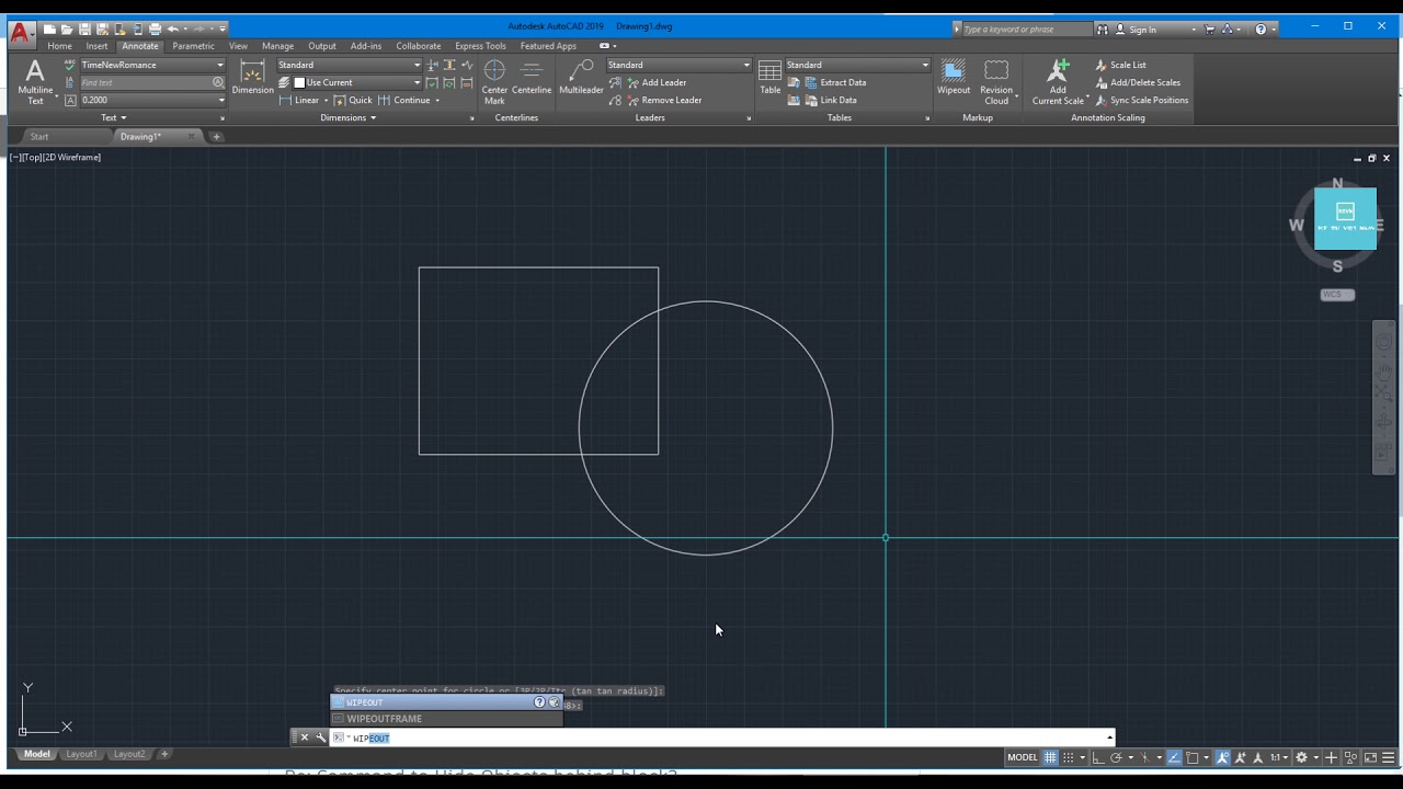 Lệnh Wipeout - Xóa đối tượng bị che trong autocad - YouTube