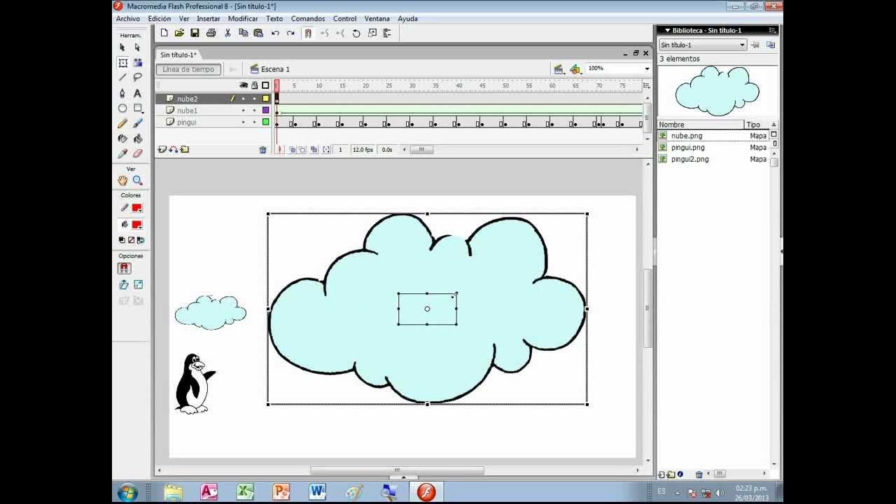 animacion sencilla en flash paso a paso - YouTube