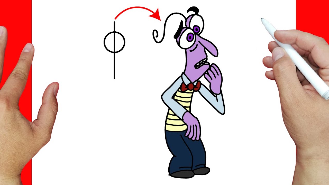 HOW TO DRAW FEAR FROM INSIDE OUT - YouTube