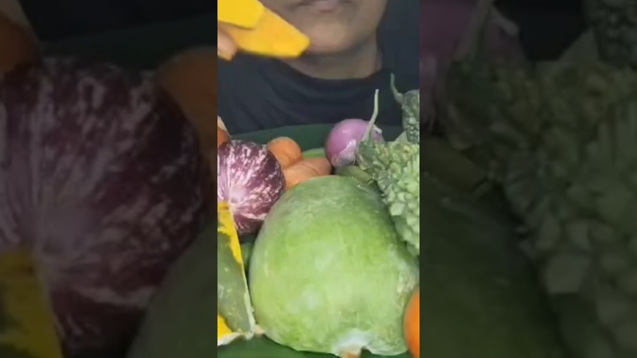 |ASMR VEGETABLE EATING|@HungryAj | - YouTube