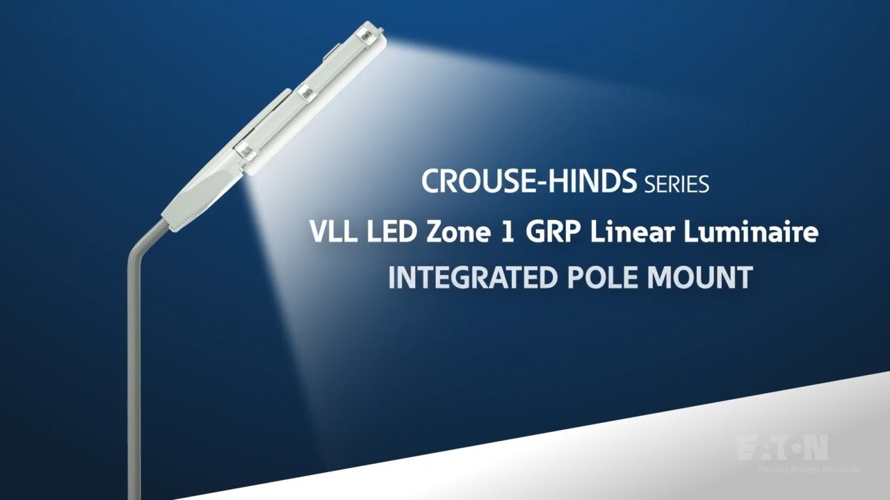 Integrated Pole Mount for Crouse-Hinds series VLL LED Zone 1 GRP Linear ...