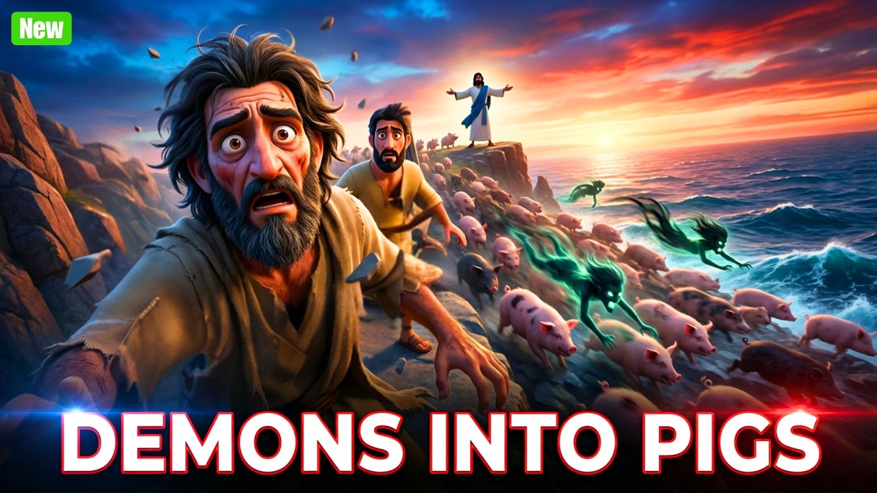 The Mad Man of Gadara Bible Story | "He Cast The Demons Into Pigs ...