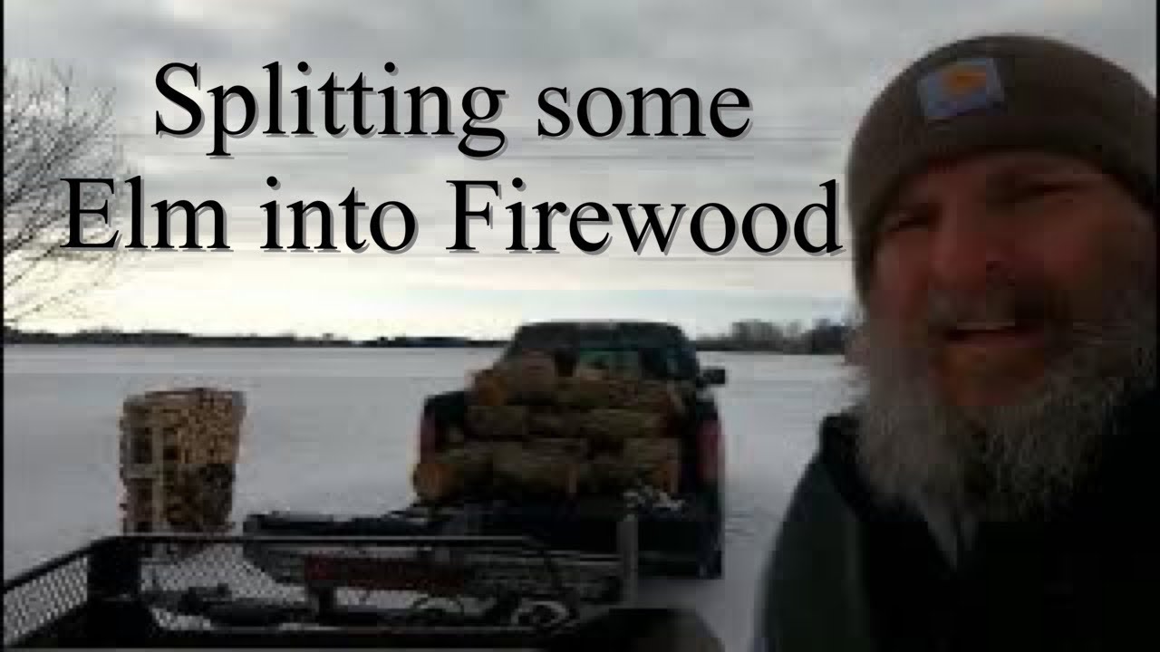 Splitting some Elm Firewood - YouTube