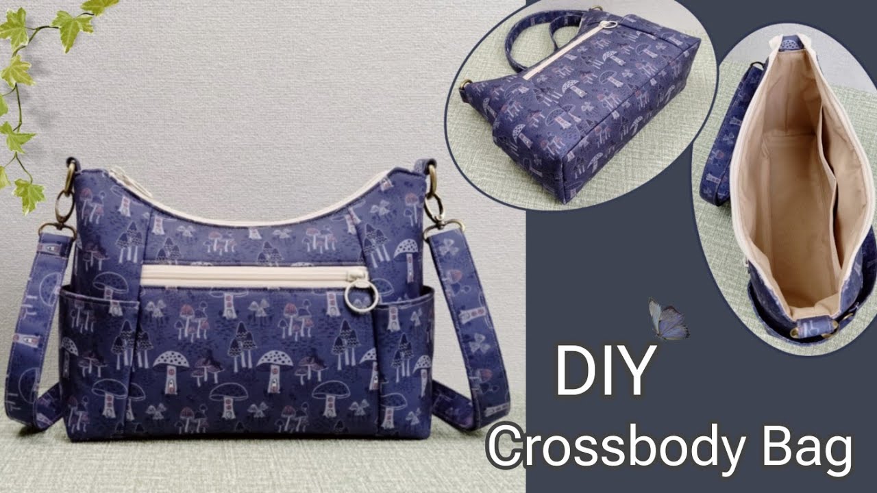 DIY Cara Membuat Tas/Crossbody Bag/ Tutorial &Pattern - YouTube