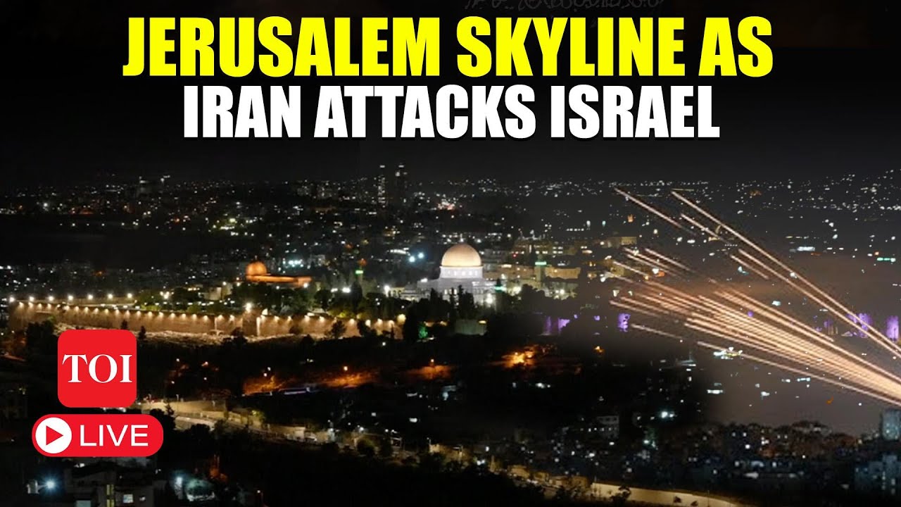 LIVE I Jerusalem Skyline As Iran Fires 180 Missiles Barrage At Israeli ...