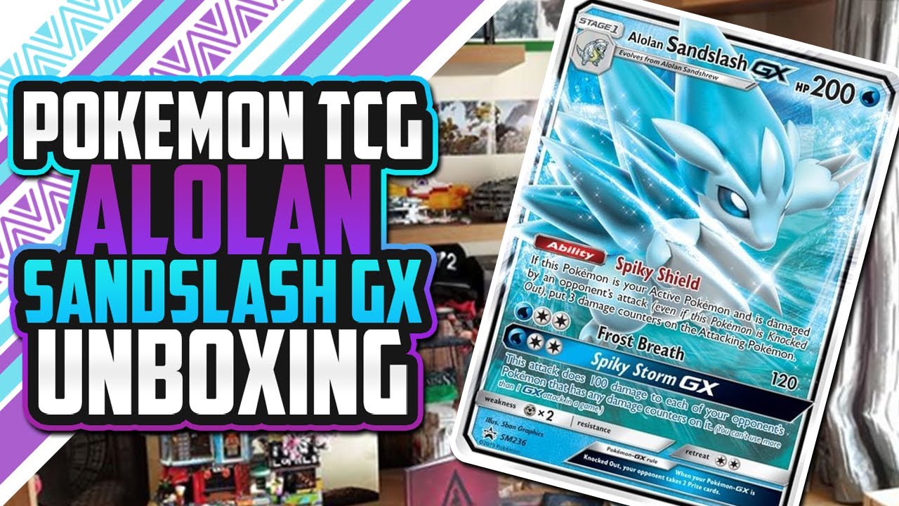 Pokemon TCG - ALOLAN SANDSLASH-GX BOX UNBOXING - YouTube